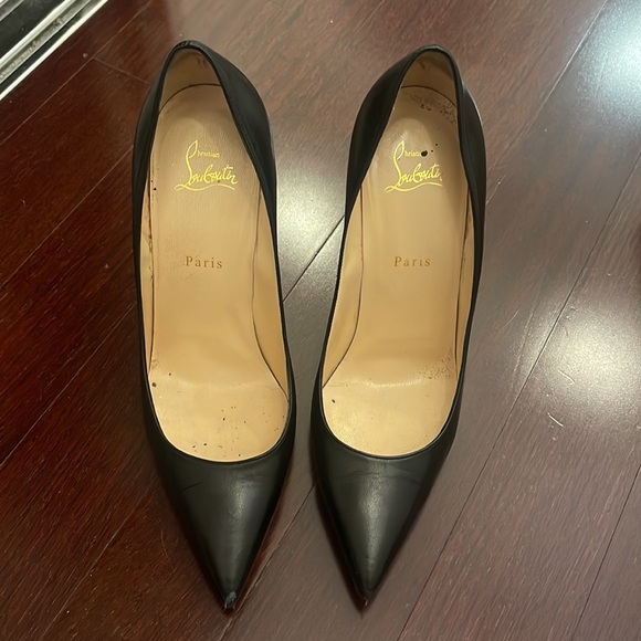 Christian Louboutin | Shoes | Christian Loubiton Black Pointed Heel ...